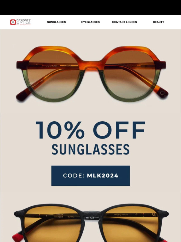 Designer Optics: Get shady with 10% off sunglasses! | Milled