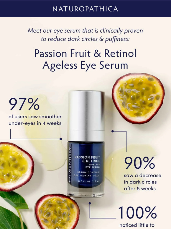 Naturopathica: Passion Fruit & Retinol Ageless Eye Serum is a hit! | Milled