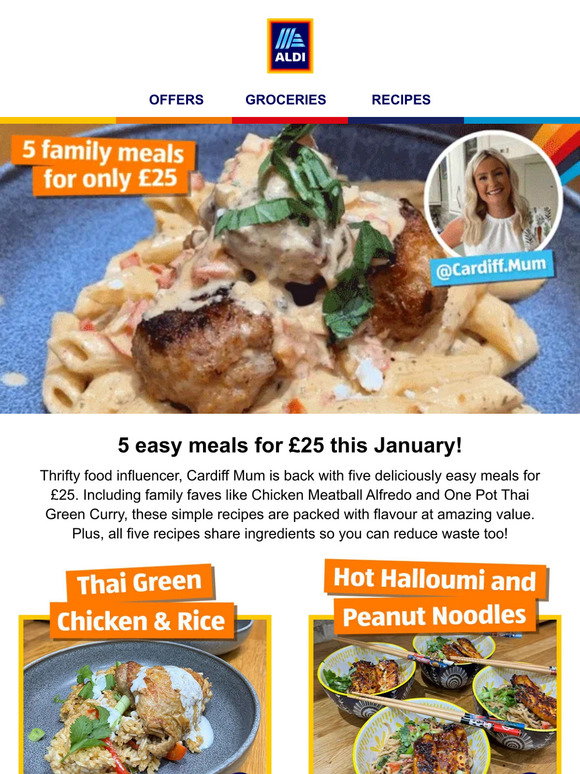 Aldi: 5 family meals for £25? Yes please 🙌 | Milled