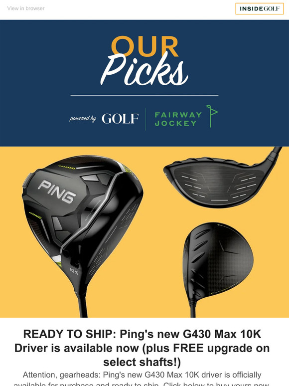 GOLF: READY TO SHIP: Ping G430 Max 10K driver just dropped! | Milled