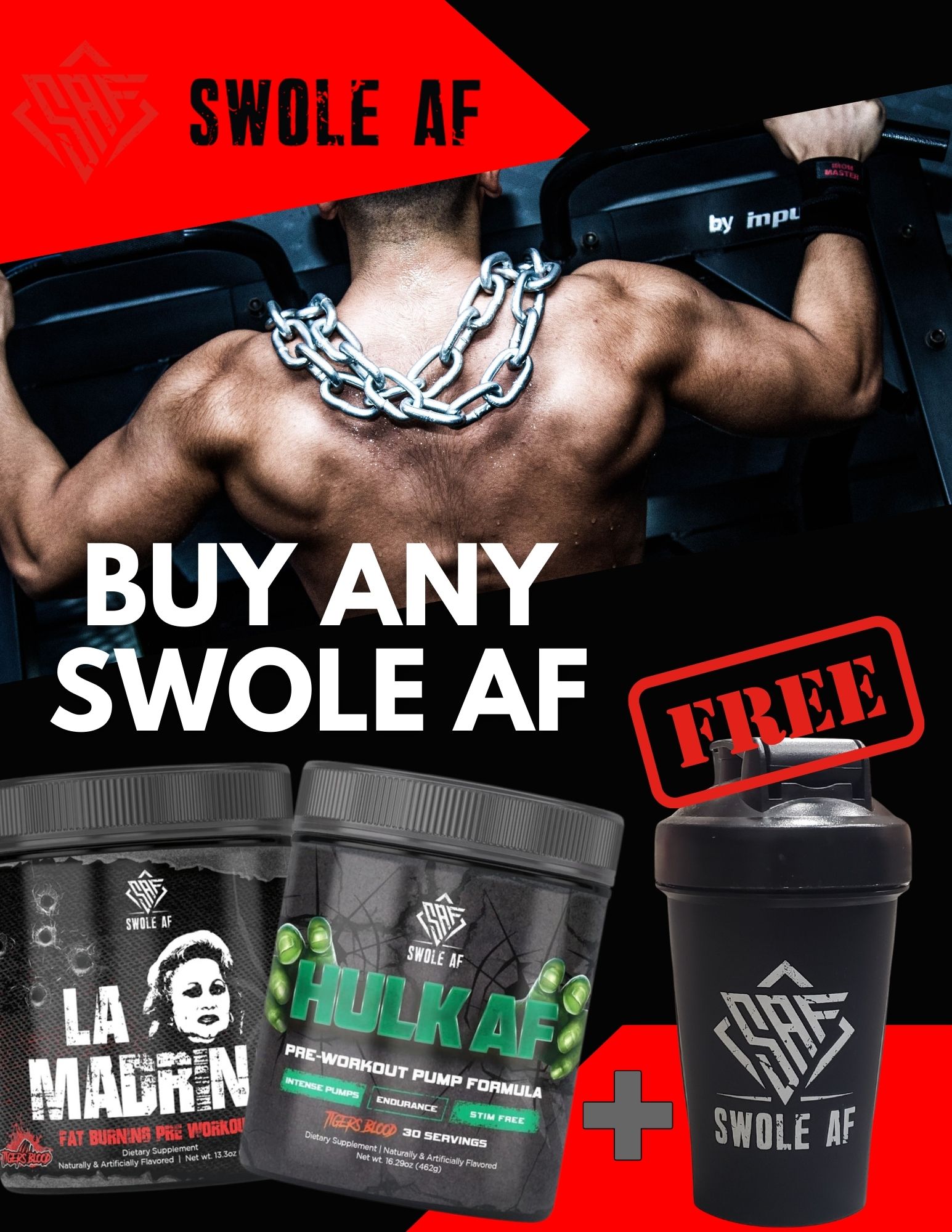 My Supplement Store: Free Swole AF Shaker with Hulk AF and La Madrina 💪 ...
