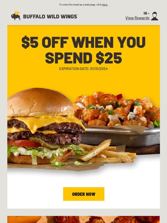 BUFFALO WILD WINGS: Check your Blazin' Rewards account! | Milled