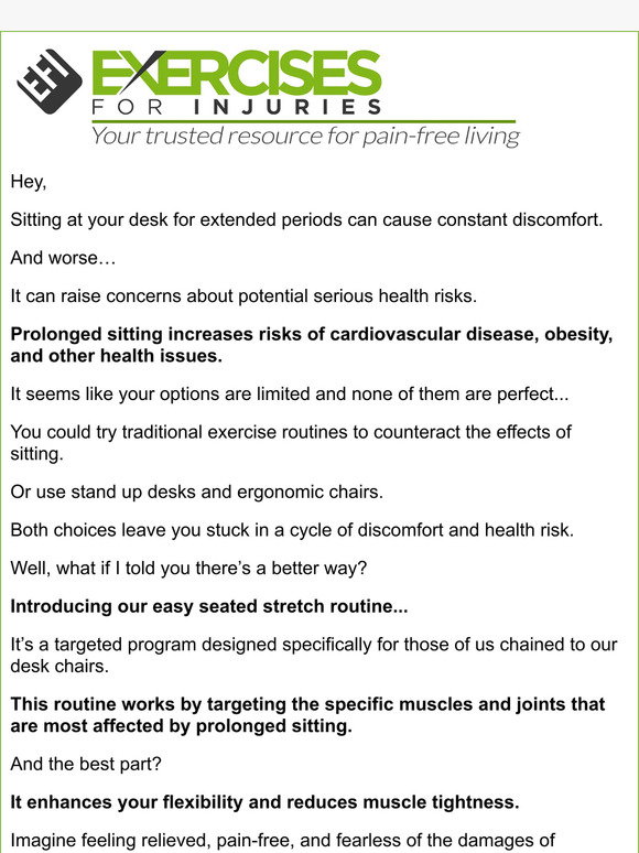 Exercises For Injuries: Is Your Office Chair Killing You Slowly ...