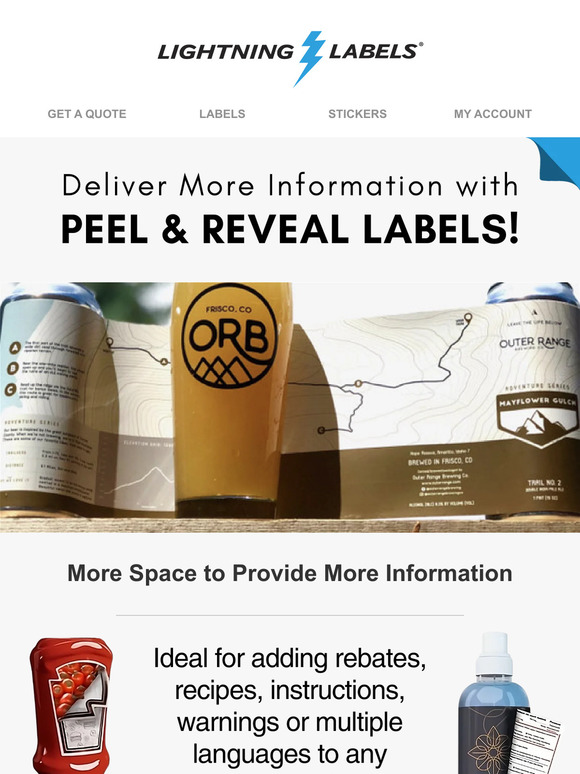 Lightning Labels: Peel & Reveal: Deliver more information in a compact ...