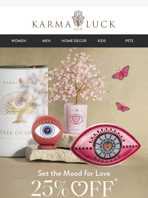 Karma and Luck: 25% Off Sitewide- Set the mood for L ️VE | Milled