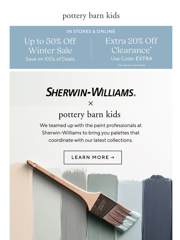 Pottery Barn Kids: The Sherwin-Williams paint colors we 💗 | Milled