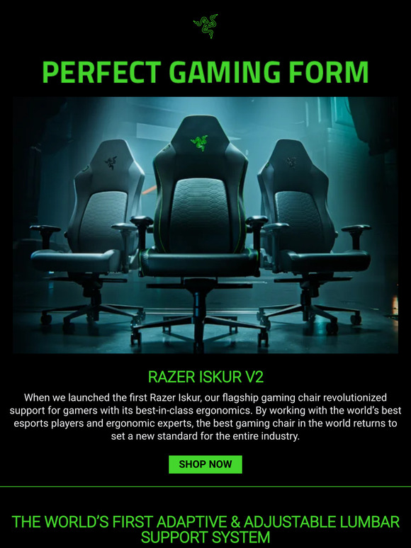 Razer Online Store: Meet the New Razer Iskur V2 | Milled