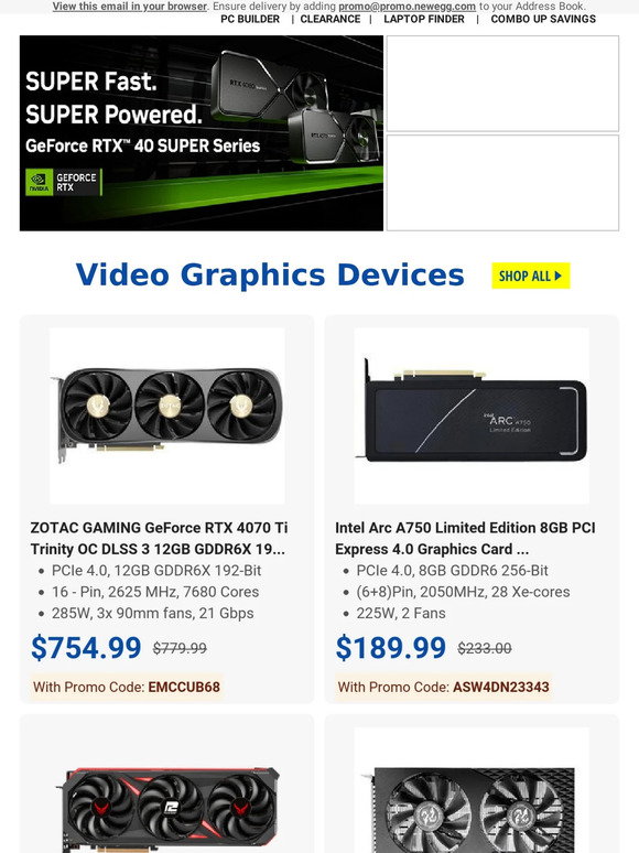 Newegg: Gaming Upgrades - RTX 4070 Ti GPU, Ryzen 9 CPU, GeForce RTX ...