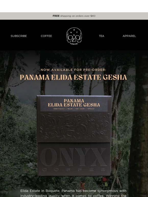 Onyx Coffee Lab: LIMITED PRE-ORDER: Panama Elida Estate Gesha | Milled