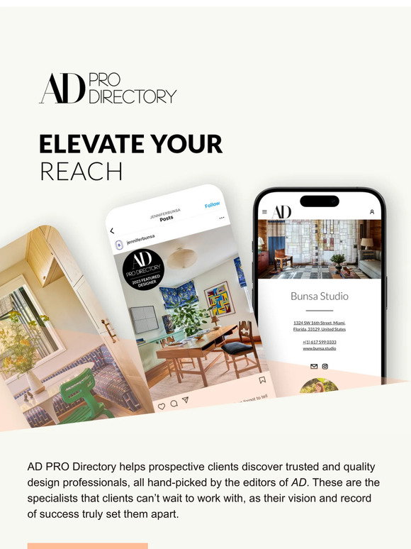 Architectural Digest: Join the AD PRO Directory today | Milled