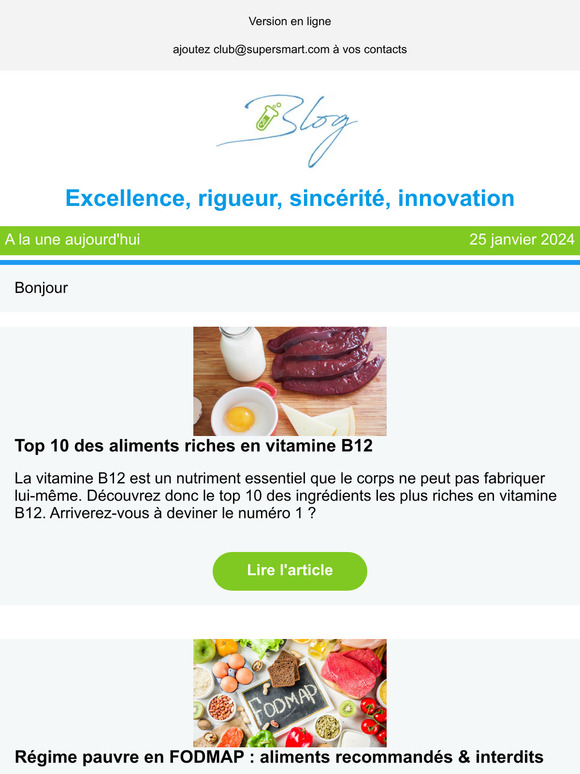 SuperSmart: Top 10 des aliments riches en vitamine B12 | Régime pauvre ...