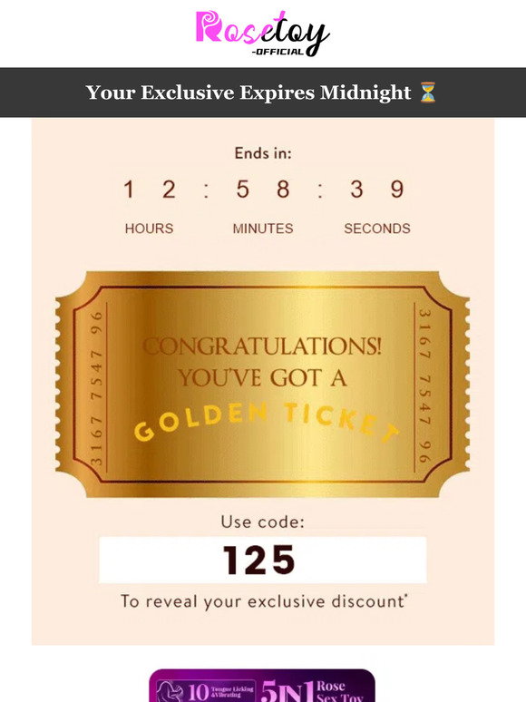 Rose Toy: 🎟️You’ve got a golden ticket! | Milled