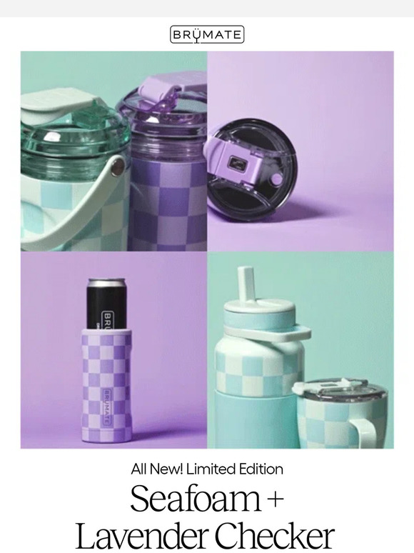 BruMate: JUST IN! Seafoam + Lavender Checker | Milled