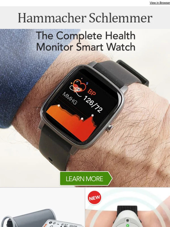 Hammacher Schlemmer: The Complete Health Monitor Smart Watch | Milled