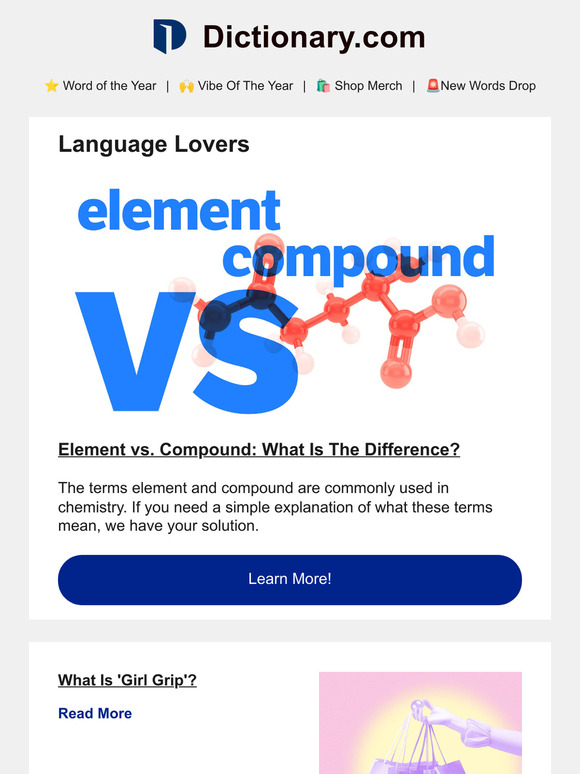 Dictionary.com: Element Vs. Compound: What Is The Difference? | Milled Dictionary.com: Element Vs. Compound: What Is The Difference? | Milled