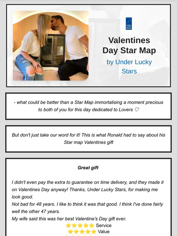 Under Lucky Stars: Special Promo for your Valentines Star Map ♡ | Milled