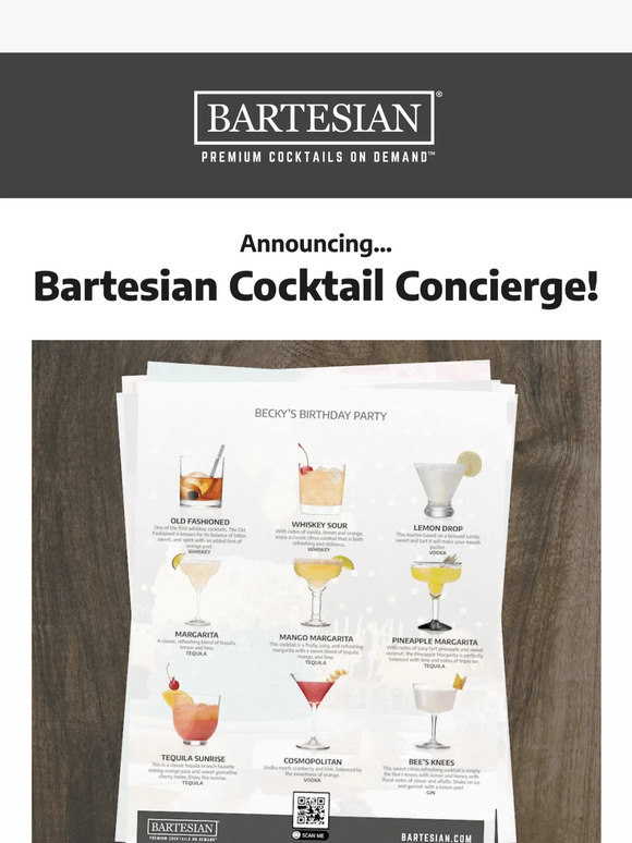 Bartesian: 🥂 Introducing Bartesian Cocktail Concierge! | Milled
