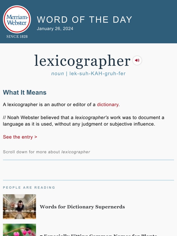 Spell It!: Lexicographer - plus, Words for Dictionary Supernerds | Milled