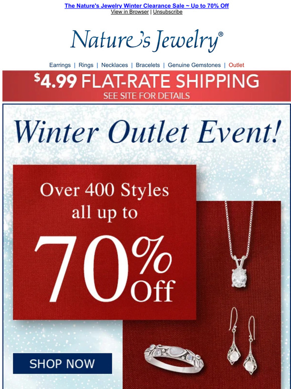 Nature's Jewelry: Save up to 70% ~ Jewelry Winter Sale Now! | Milled