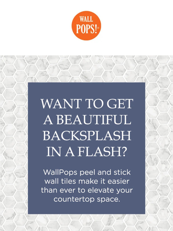WallPops: Beautiful Backsplash in a Flash with WallPops | Milled