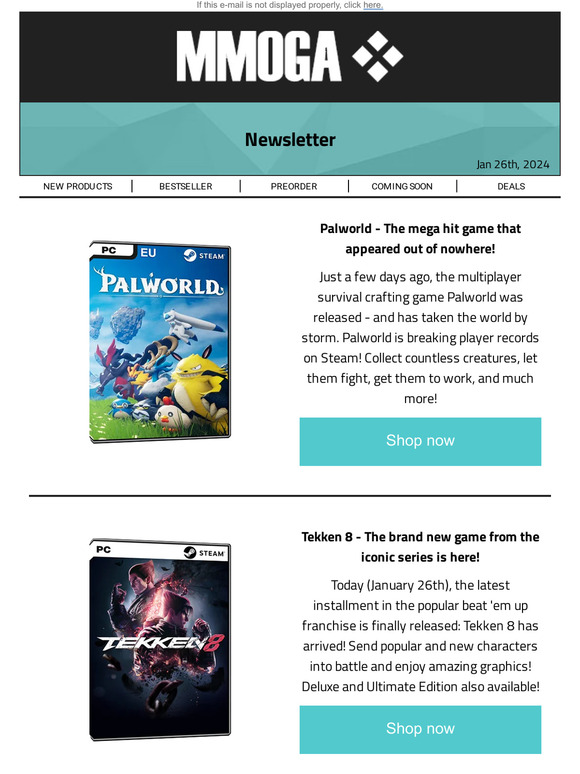 MMOGA Ltd. UK: MMOGA - Palworld! Tekken 8! EA Sports FC24 TOTY! | Milled