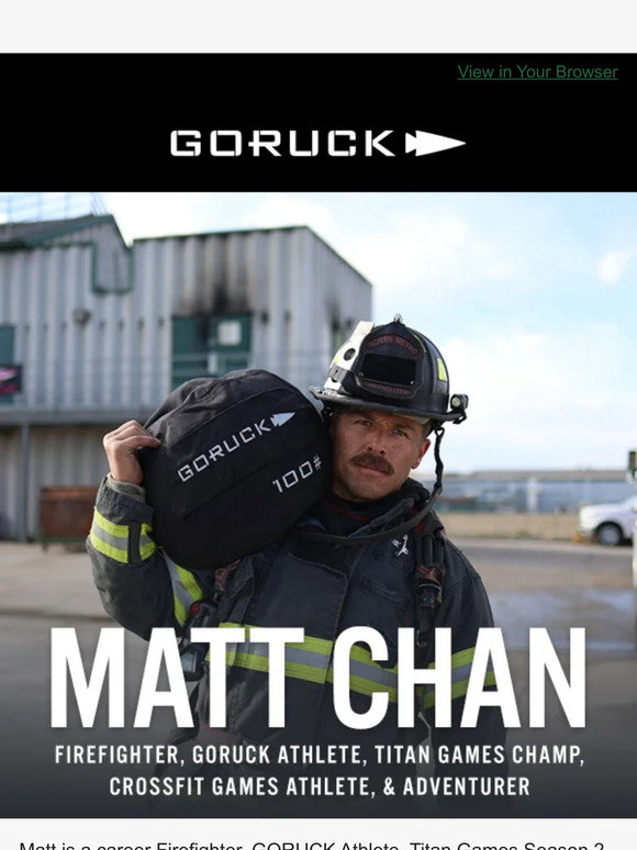 GORUCK: Meet Matt Chan | Milled