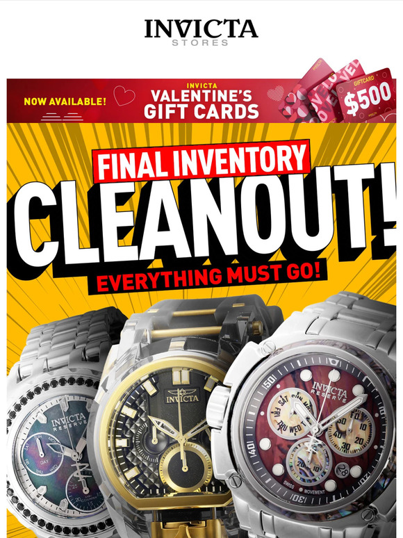 Invicta: ⚠️💥Final Inventory CLEANOUT Happening NOW ️💥🧹 | Milled
