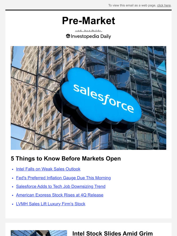 Investopedia Academy: Intel Falls on Weak Sales Outlook | Milled