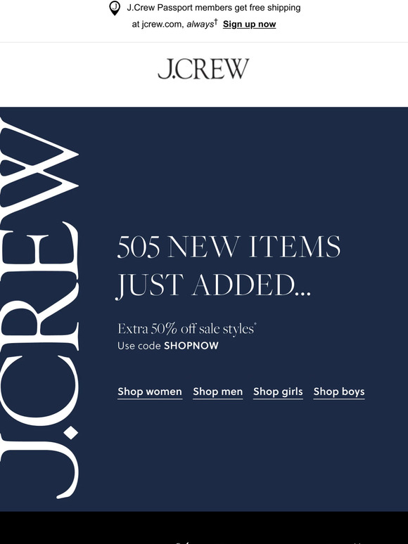 J.Crew Email Newsletters: Shop Sales, Discounts, and Coupon Codes