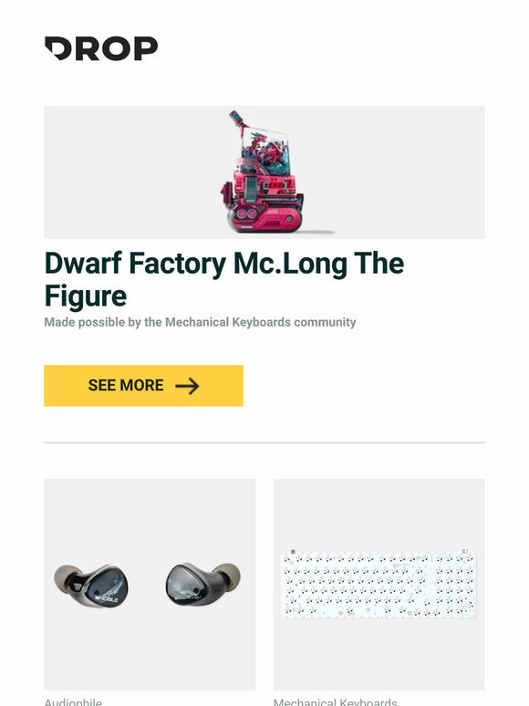 Drop: Dwarf Factory Mc.Long The Figure, Noble FoKus Mystique Earbuds ...