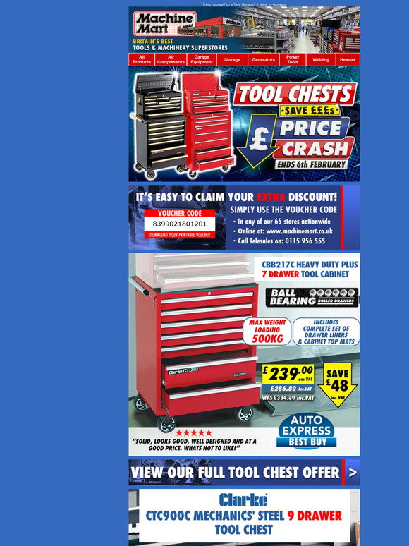 Machine Mart: Tool Chest and Modular Storage Price Crash Now On - Save ...