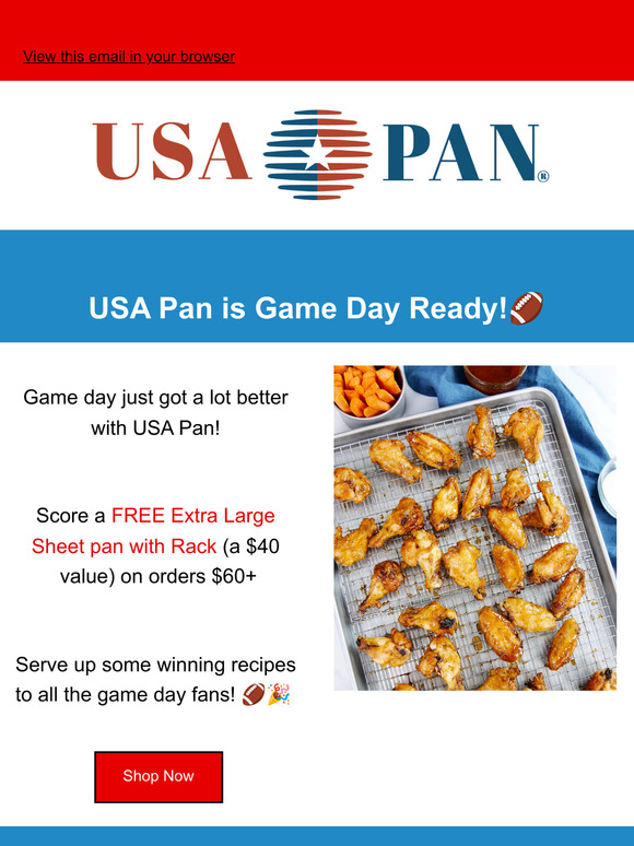 Usa Pan: Score a FREE Extra Large Sheet pan w/rack TODAY! | Milled