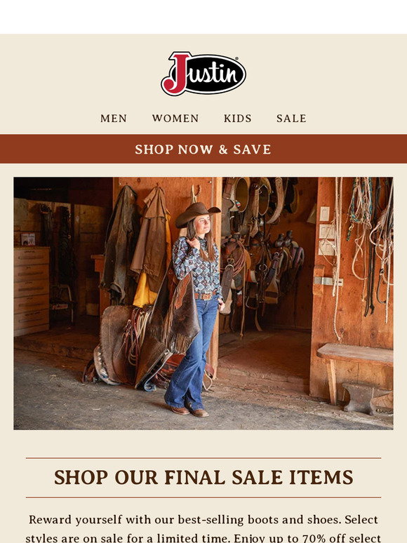 Justin Boots: Our Final Sale Styles Are Here! | Milled
