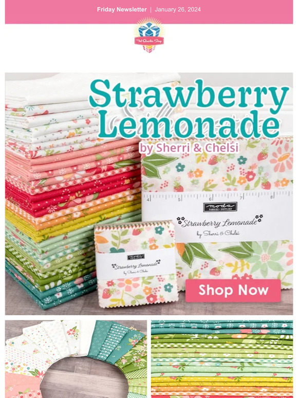 Fat Quarter Shop: NEW from Moda! Strawberry Lemonade is here | Milled
