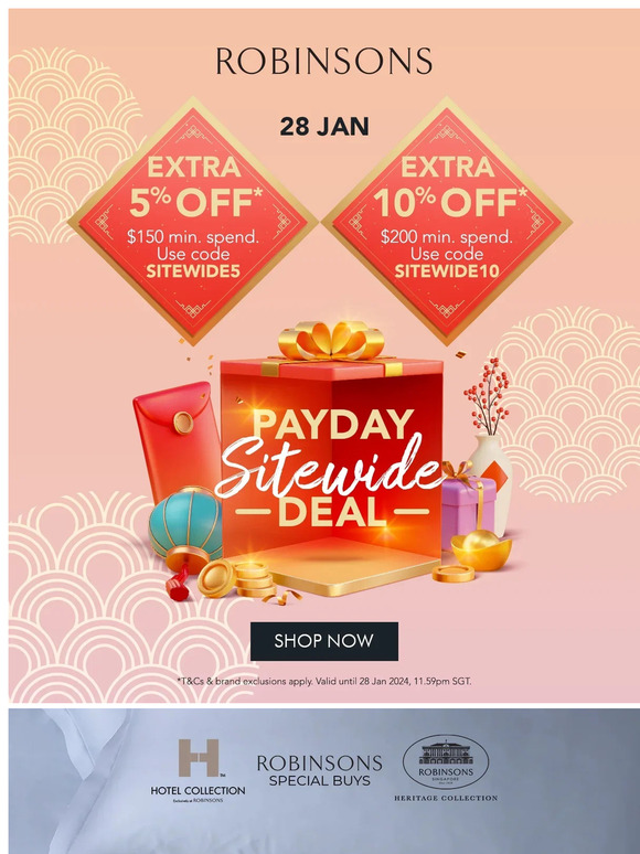 Robinsons: 💲Cha-Ching! Your hard work deserves a reward! | Milled