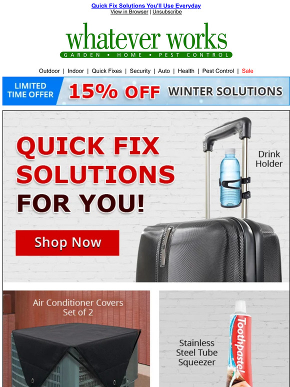 Whatever Works: Over 150 Quick Fix Solutions for What Ails You! | Milled