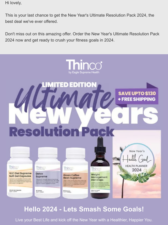 Thinco: You're about to miss out on the New Year's Ultimate Resolution ...