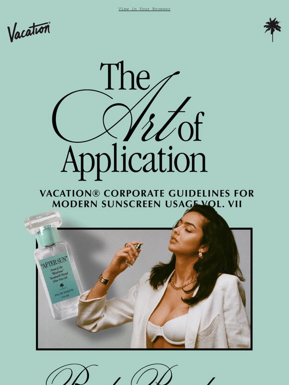 Vacation Inc.: 🍸Guide to Our New Fragrance: "AFTER SUN" | Milled