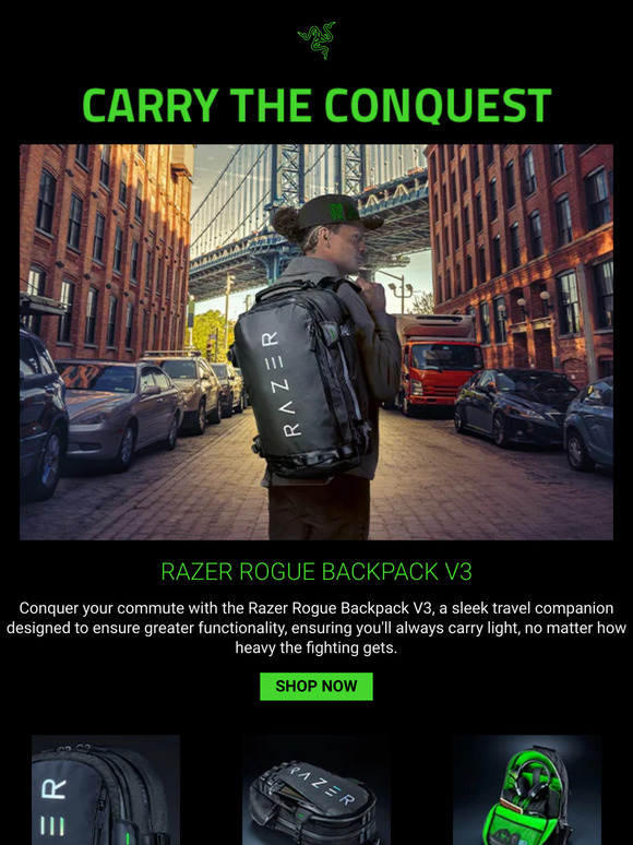 Razer: Conquer Your Commute With the Razer Rogue Backpack V3 | Milled