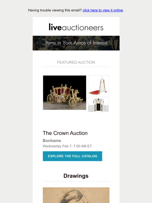 LiveAuctioneers: Going Fast | Drawings | Milled