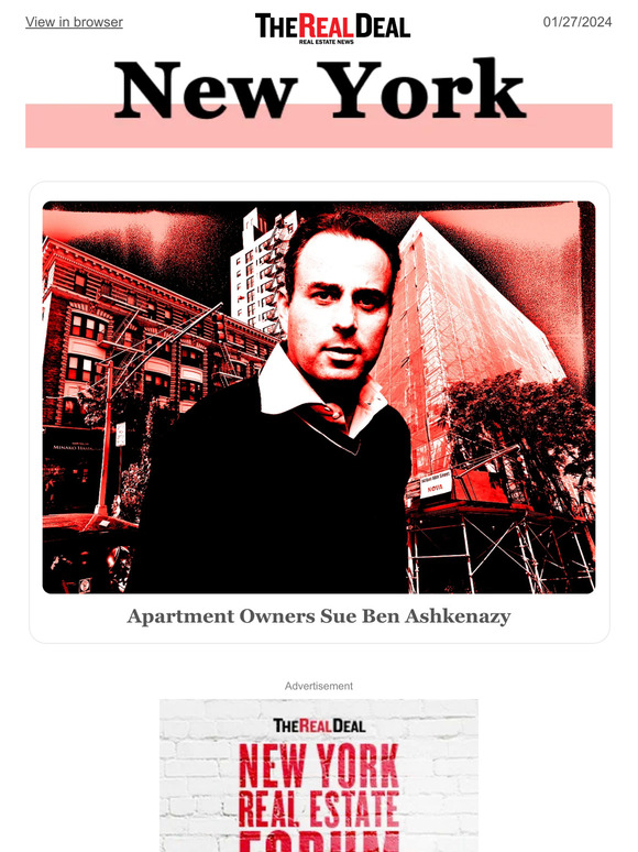 The Real Deal: Apartment owners sue Ashkenazy; SL Green buys 2 Herald ...