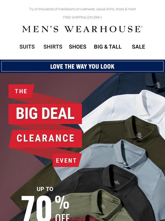 Men's Wearhouse: Big Deal Clearance: Choose from THOUSANDS of markdowns ...