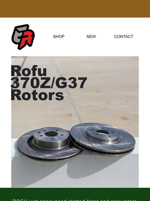 Enjuku Racing: ROFU rotors for 370z/G37 with Akebono calipers! | Milled