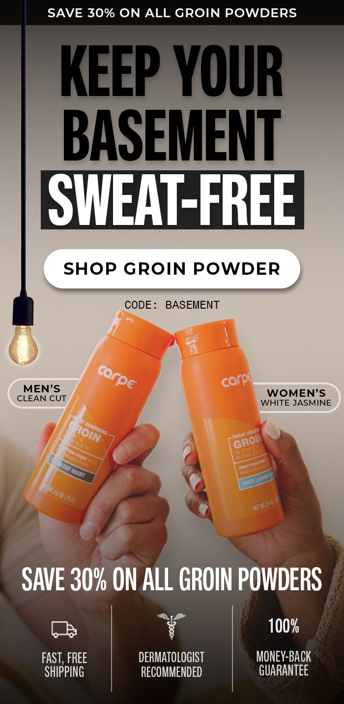 Carpe: Save 30% on our 5-star Groin Powder | Milled