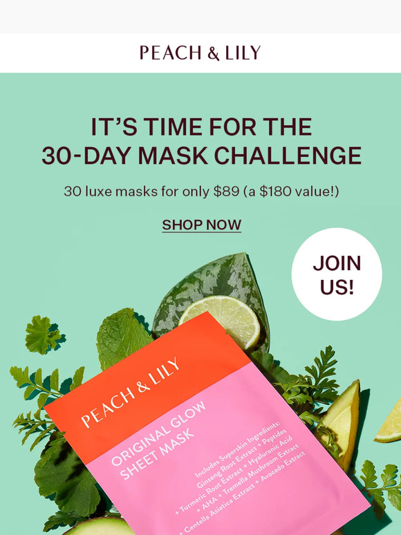Peach and Lily: PSA: don't skip a mask day! | Milled