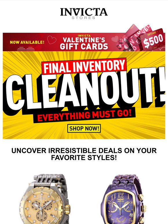 Invicta: 🚨MASSIVE Savings🚨 ️Final Inventory SWEEPOUT💥🧹 | Milled