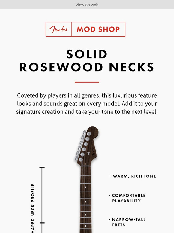 Fender UK: Mod Shop | Rosewood Necks for Elevated Tone | Milled