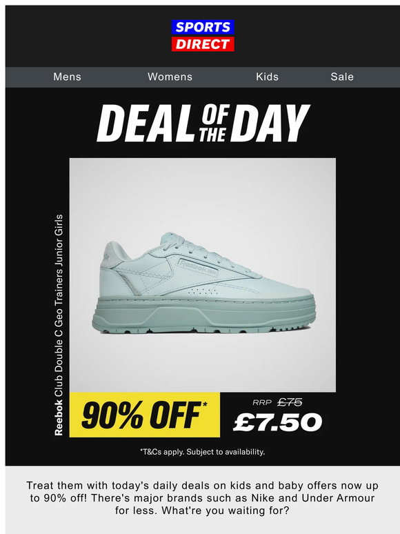 Sports Direct: 90% off: Reebok trainers NOW £7.50 from £75 | Milled
