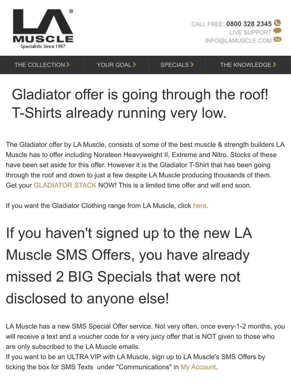 LA Muscle: This Special Offer is selling out too fast | Milled