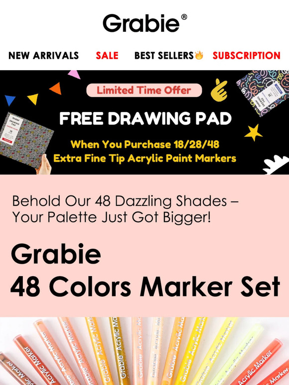 Grabie: 📢48 Colors Marker Set Now Available! | Milled